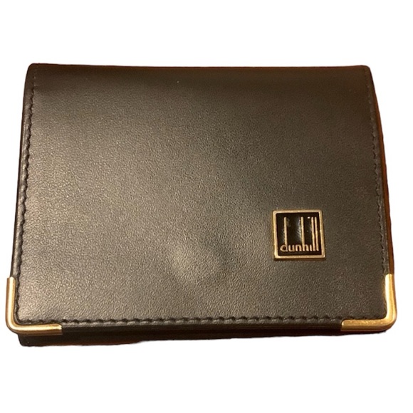 Dunhill | Accessories | Vintage Dunhill Black Leather Wallet Card ...